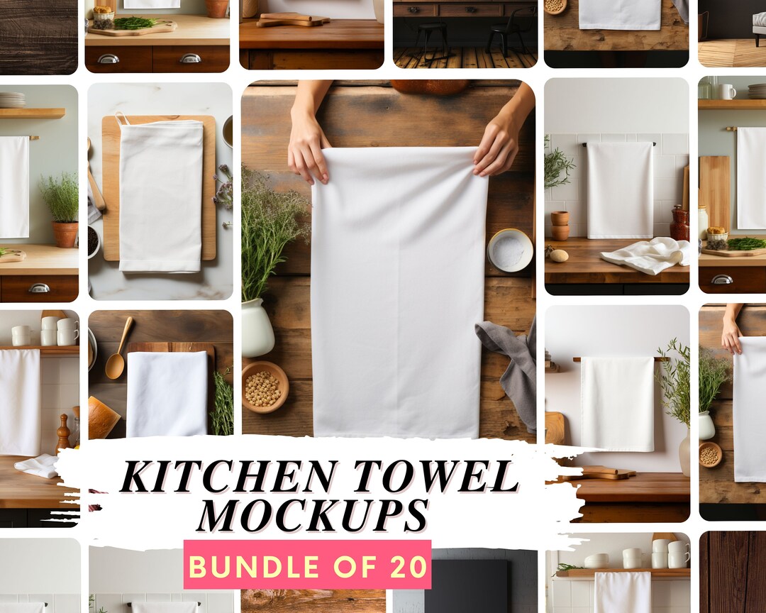 Towel Mockup, Kitchen Towel Photo, Kitchen Towel Mockup, Hand Towel ...