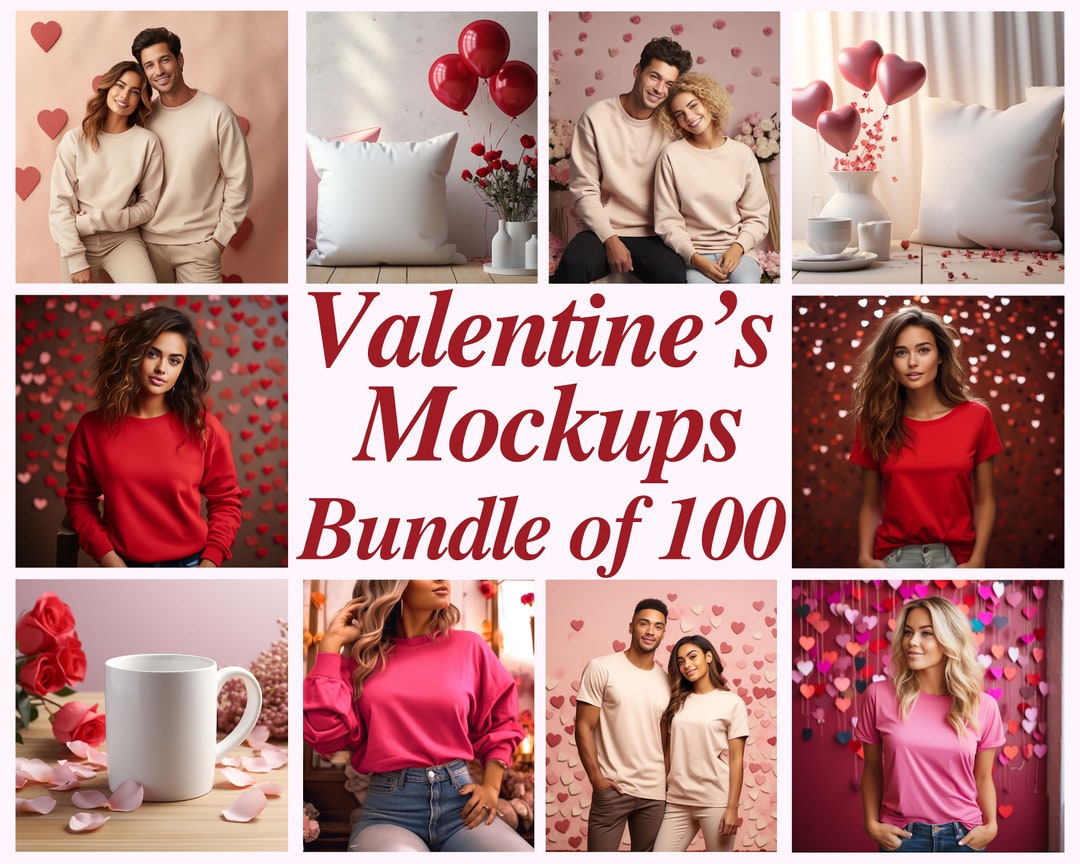 Valentines Mockup Bundle, Valentine's Day Mockups, Couple Mockup Bundle ...
