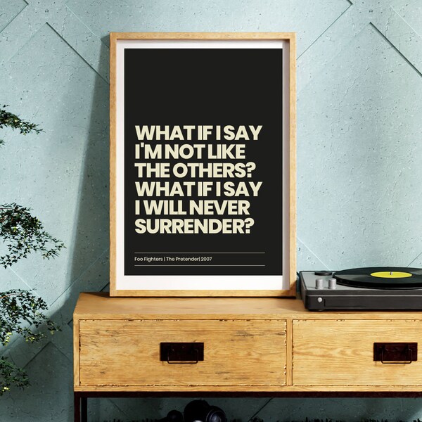 Foo Fighters Lyrics Etsy 9710