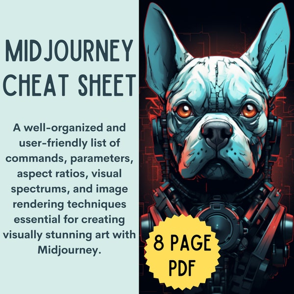 Midjourney Cheat Sheet Guide - Etsy UK