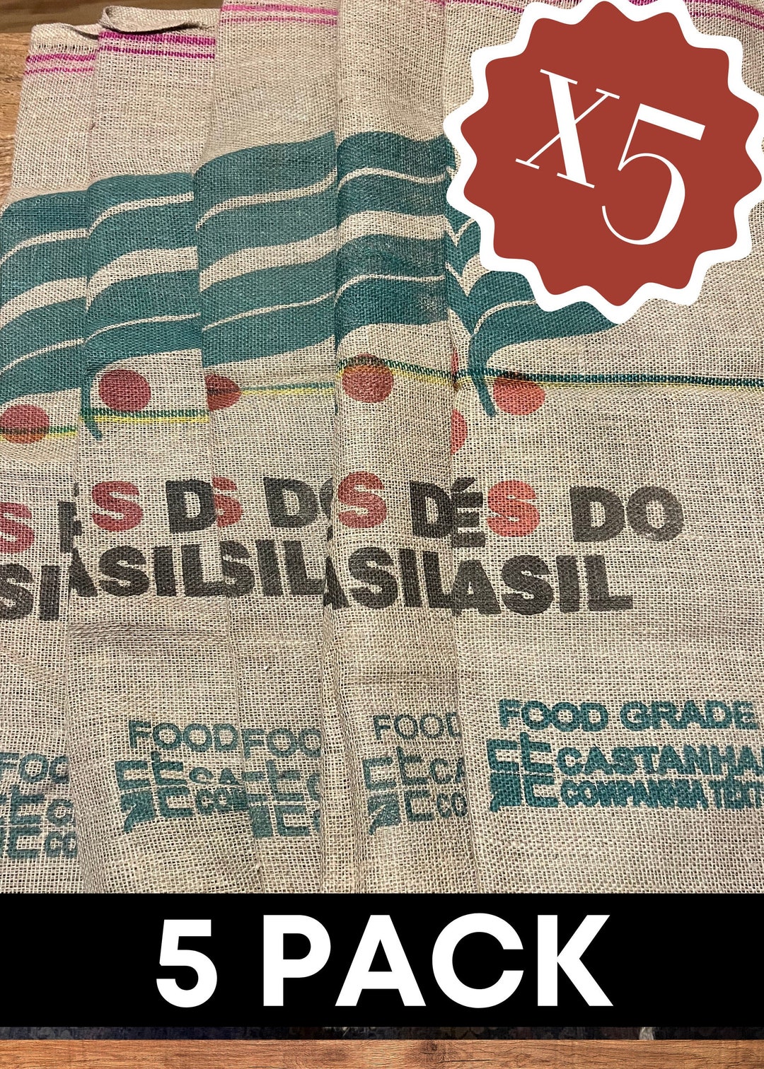 Brazil_45xburlap Coffee Sack-five Pack - Etsy