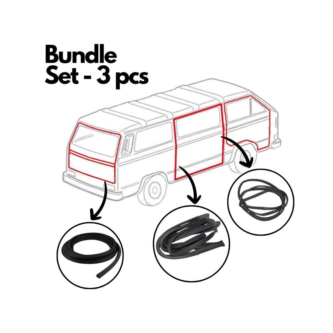 VW T3 / T25 Bus Seal Gasket Set 1X Sliding Door, 1X Tailgate Door, 2X ...