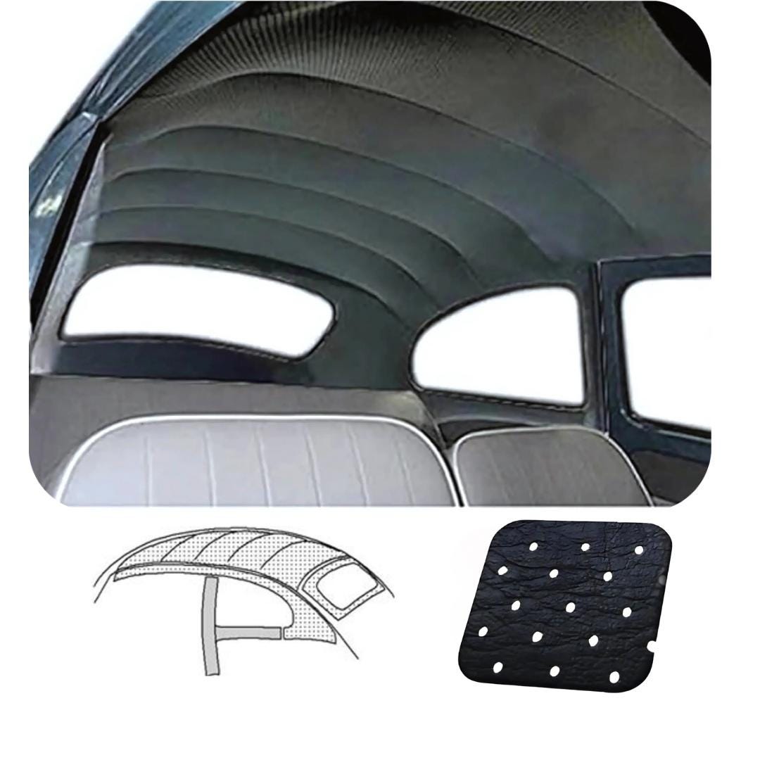 Perforated Roof Headliner Black Compatible With VW Beetle 1300 1302 ...