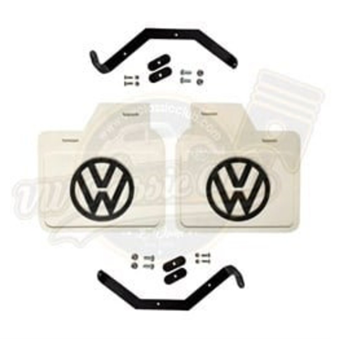 Mud Flaps With VW Emblem, White set 25-3208 - Etsy Canada