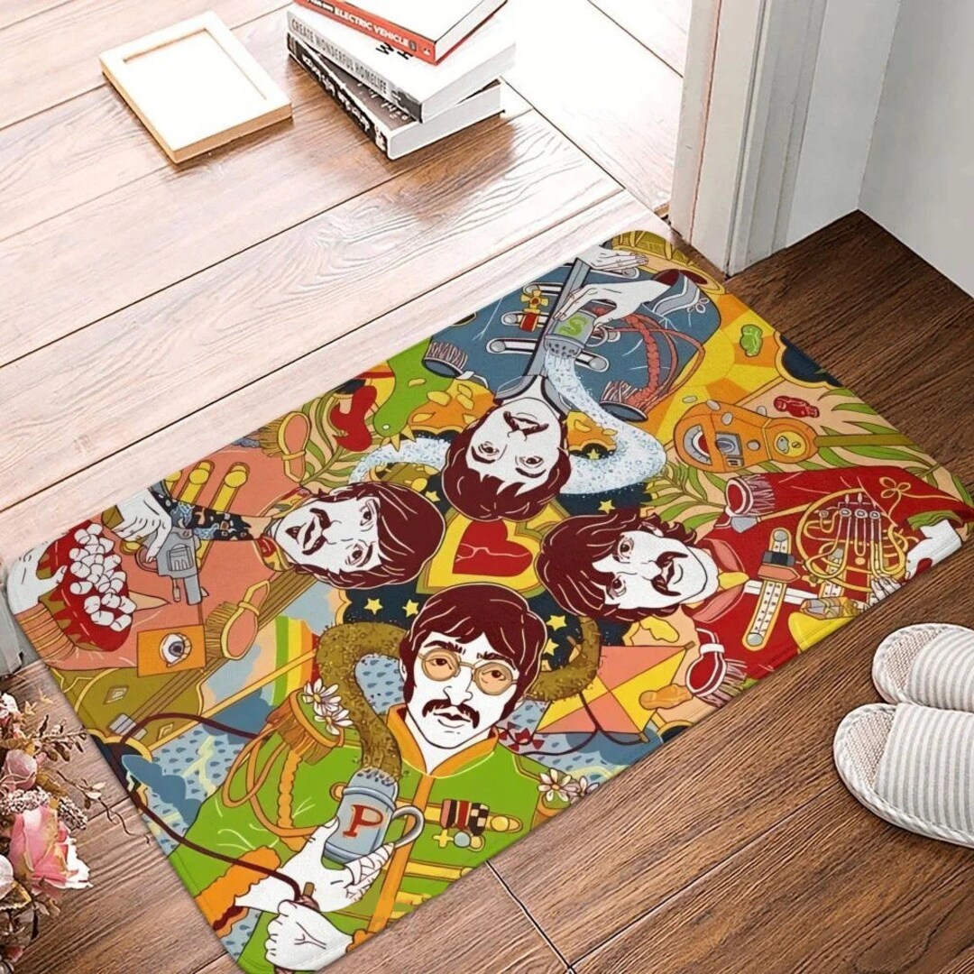 The Beatles Sgt. Pepper Psychedelic Floor Mat - Etsy