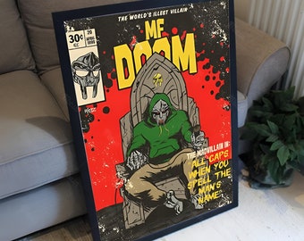 MF DOOM Wall Art Mad Villainy - Etsy