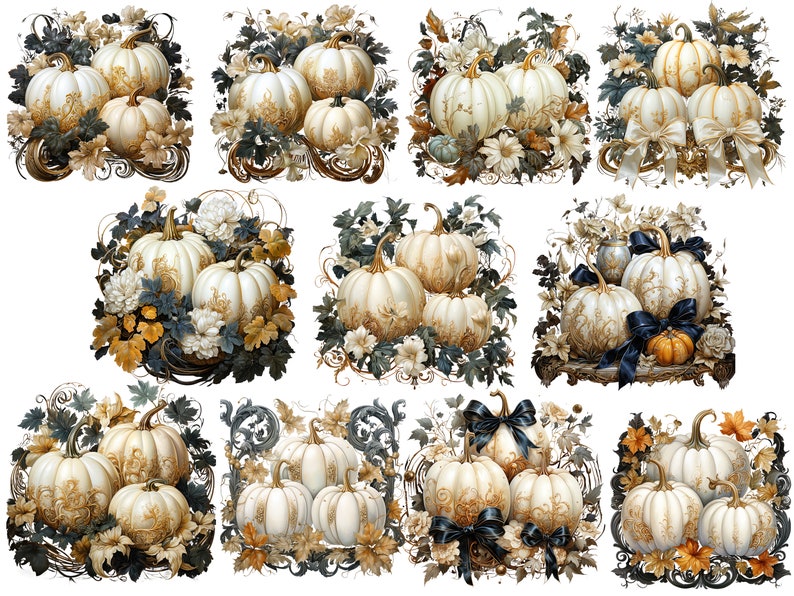 30 Pumpkin Clipart Bundle | Harvest Clipart | Commercial Use | PNG ...