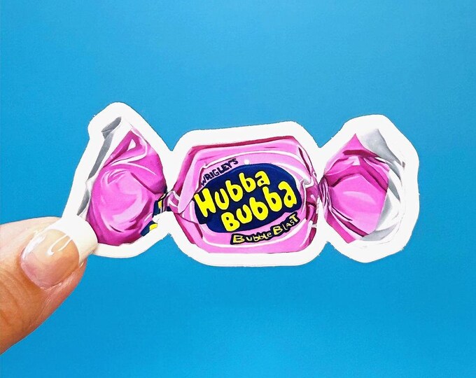 Pink Hubba Bubba Sticker - Retrobites by Anna Stark - Etsy