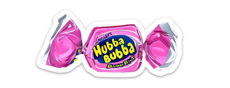 Pink Hubba Bubba Sticker - Retrobites by Anna Stark - Etsy