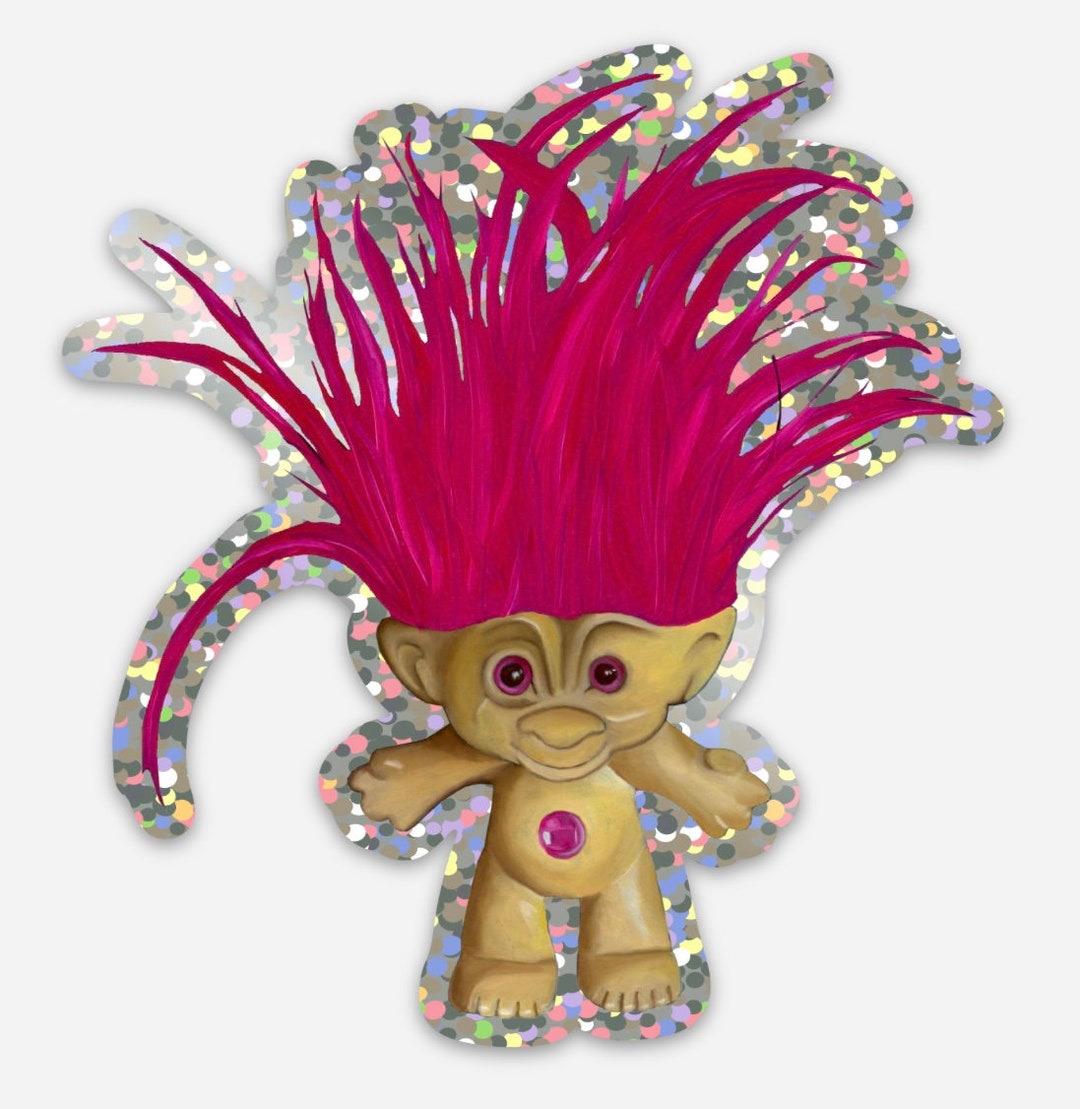 Sparkly Troll Sticker by Anna Stark - Etsy