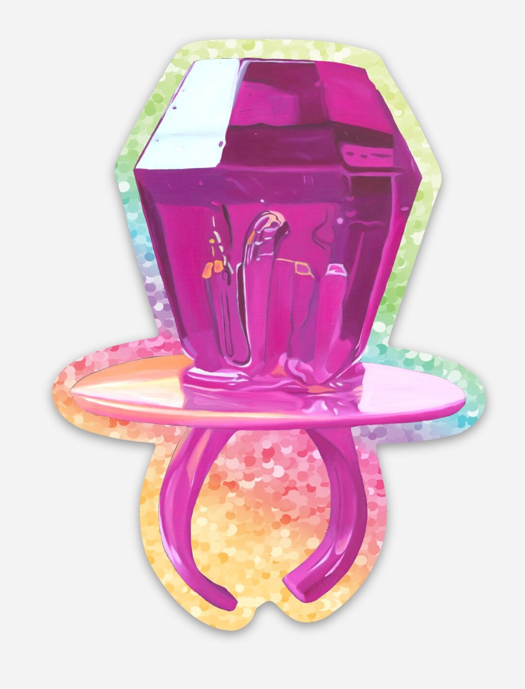 Sparkly Pink Ring Pop Sticker by Anna Stark - Etsy