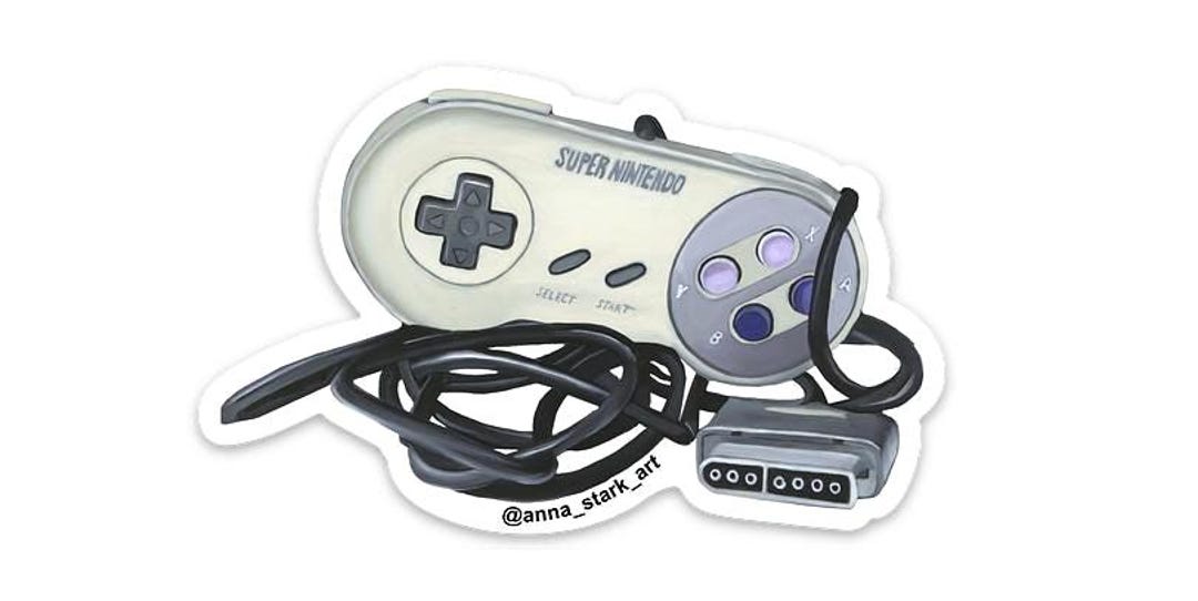 Super Nintendo Sticker - - SNES by Anna Stark - Etsy