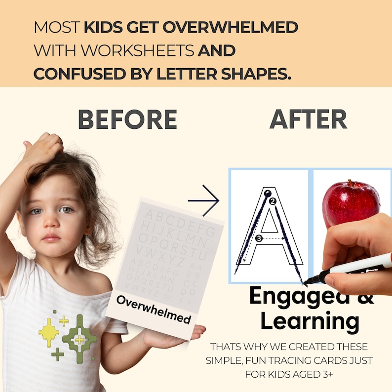 Uppercase Letter Tracing Flash Cards A4, Alphabet Writing Practice for ...