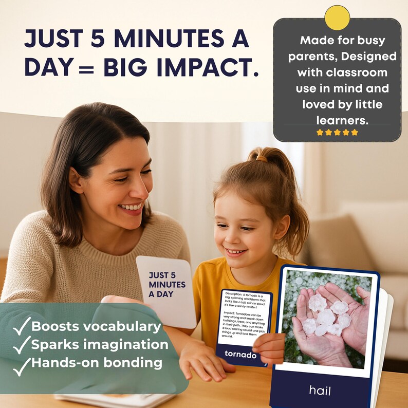 Natural Disasters Flash Cards + Calm Conversations Parent Guide ...