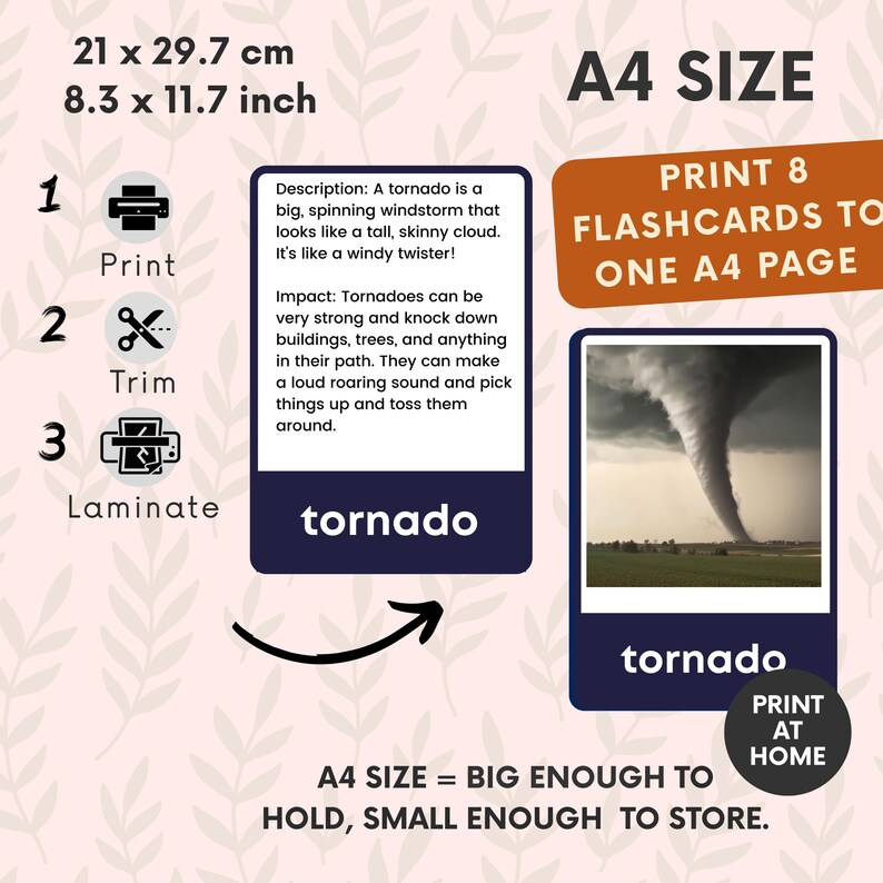 Natural Disasters Flash Cards + Calm Conversations Parent Guide ...
