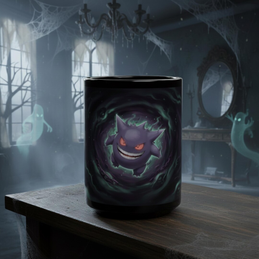 Gengar Mug Pokemon Ghost Coffee Cup Dark Anime Gamer Collector Gift ...