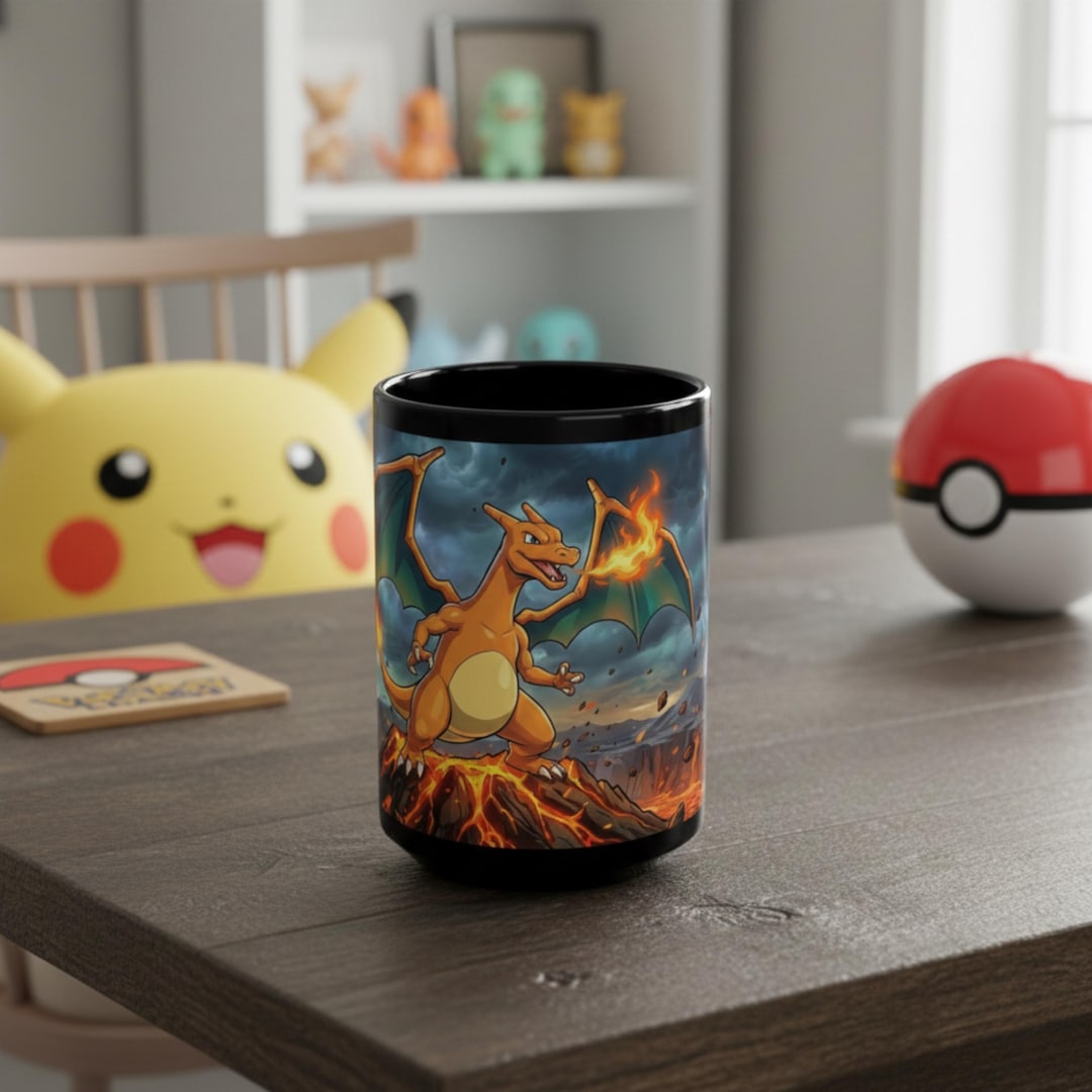 Charizard Mug Pokemon Fire Coffee Cup Gamer Collector Epic Anime Art ...