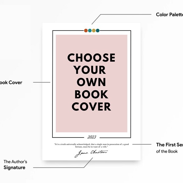 Book Cover Poster - Etsy UK