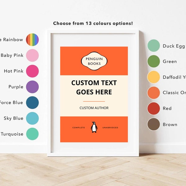 Penguin Book Poster - Etsy UK