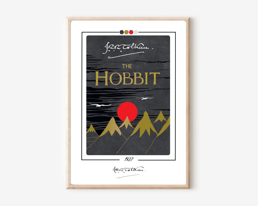 The Hobbit Book Cover Poster J.R.R Tolkien Print Poster Book Poster ...