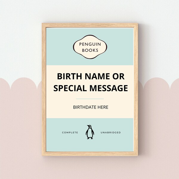 Custom Penguin Book Art - Etsy