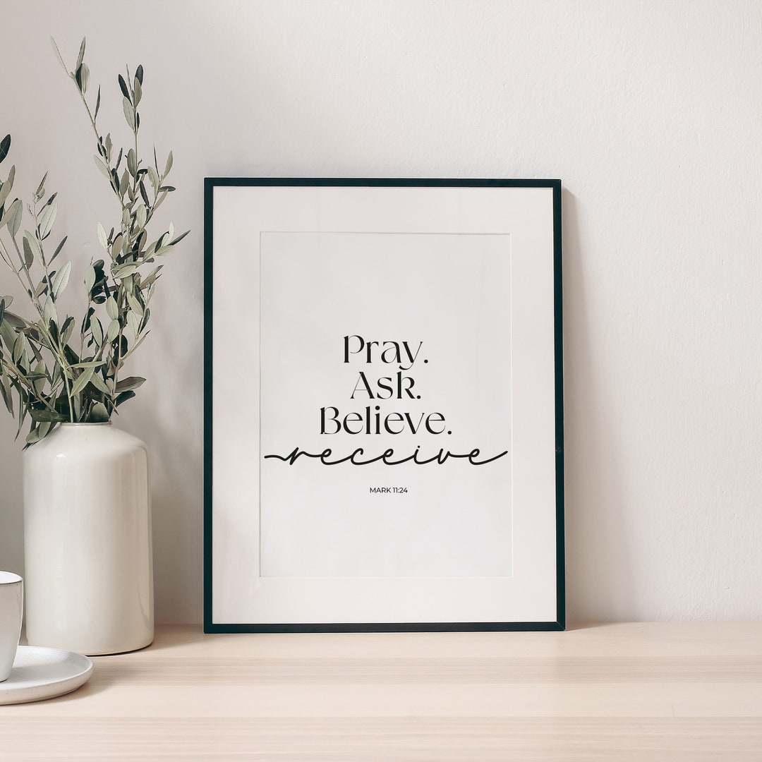 Wallpaper "pray Ask Believe Receive" - Etsy