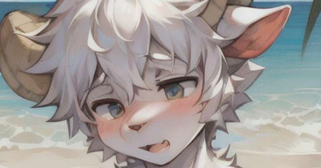 Beach2: Sensual Furry Beast Art Fursona Character NSFW Beach - Etsy