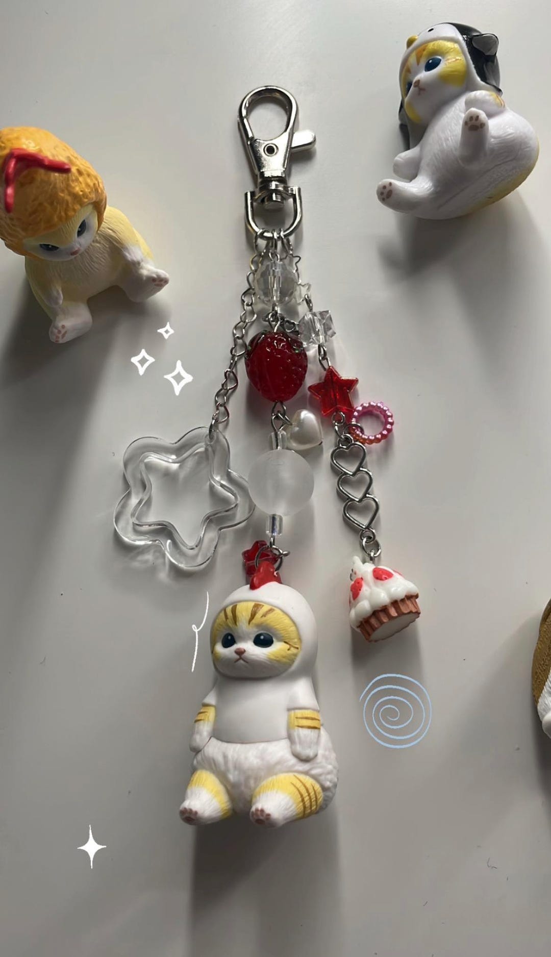 Mofusand Keychain| Handmade Chicken Mofusand Keychain - Etsy