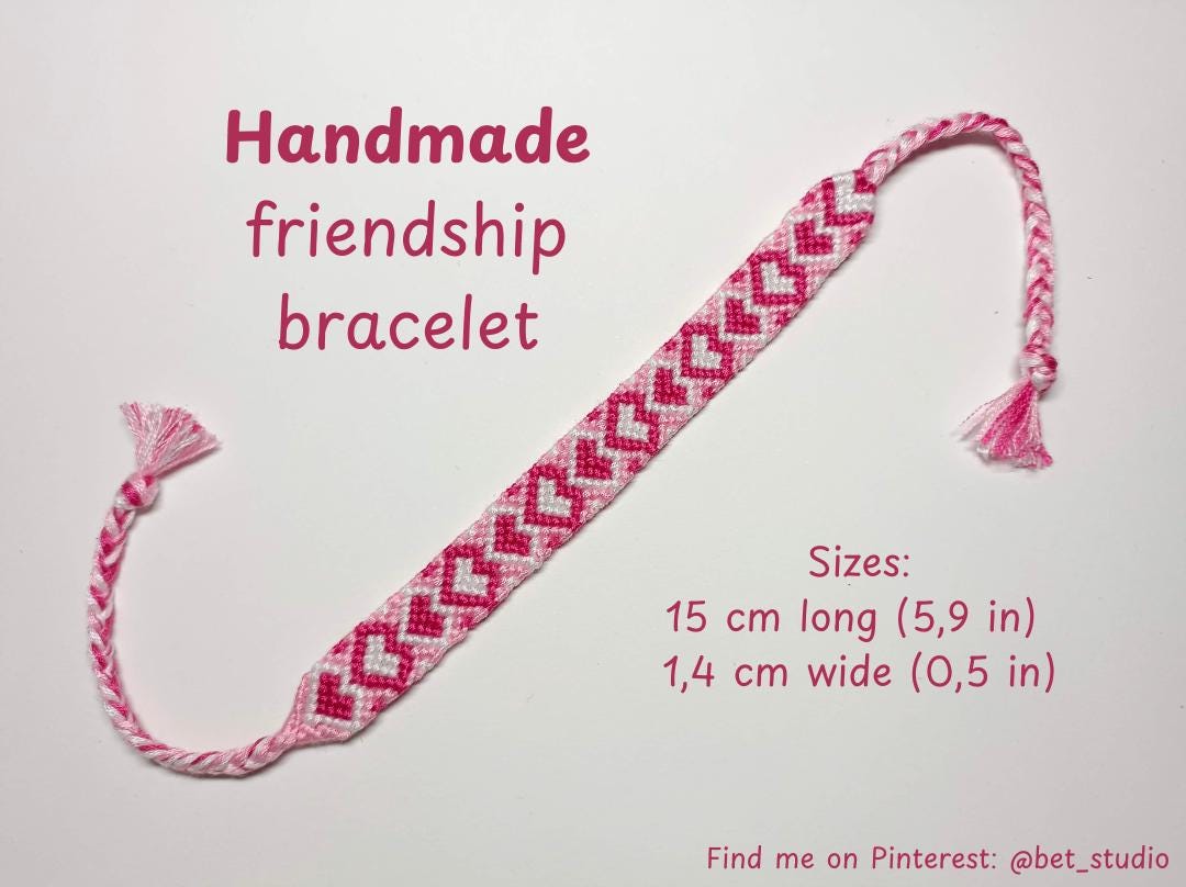 Heart Friendship Bracelet | Handmade Valentine's Gift | Gifts for Her ...