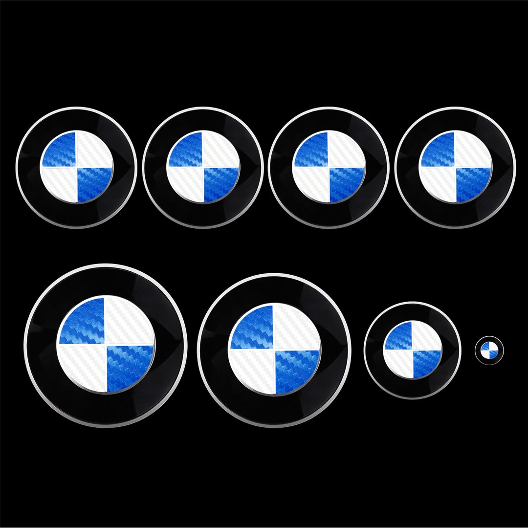 White & Blue CARBON Decals for BMW Badge Roundel Inserts - Etsy