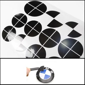 Black and Hot Pink MATTE Decals for BMW Badge, Roundel Inserts Stickers ...