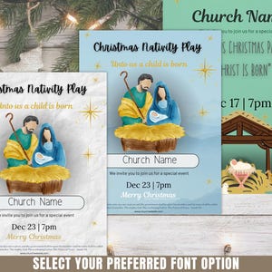 Editable Church Christmas Flyer| Church Play| Church Events| New Years ...