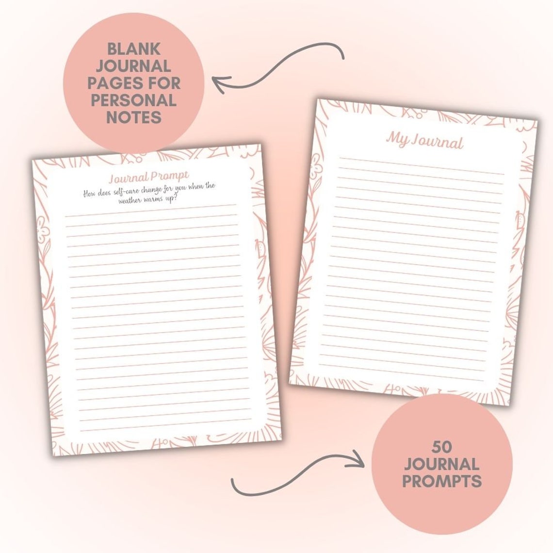 Spring Floral Journal Printable Spring Planner| Journal Prompts ...