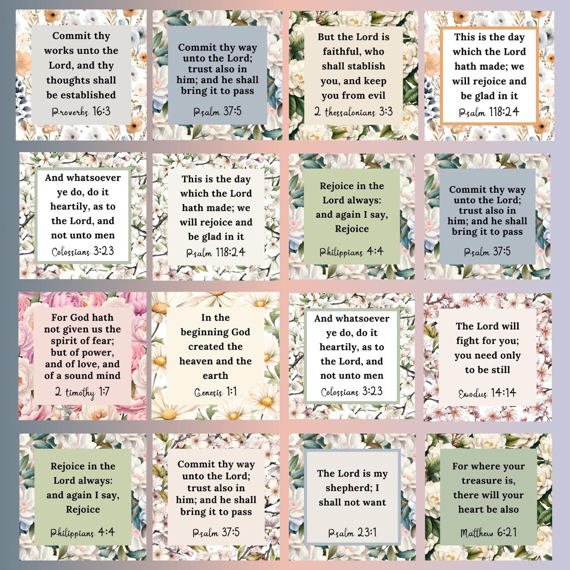 Christian Affirmation Cards | Bible Verse Affirmations | Inspirational ...