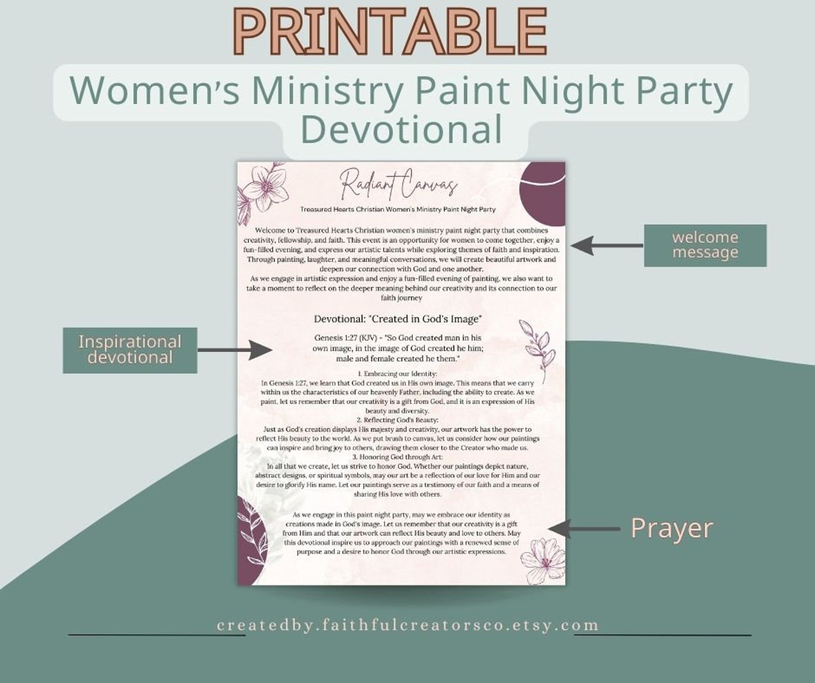 Women's Ministry Paint Night Devotional PLR L Package| Women's ...
