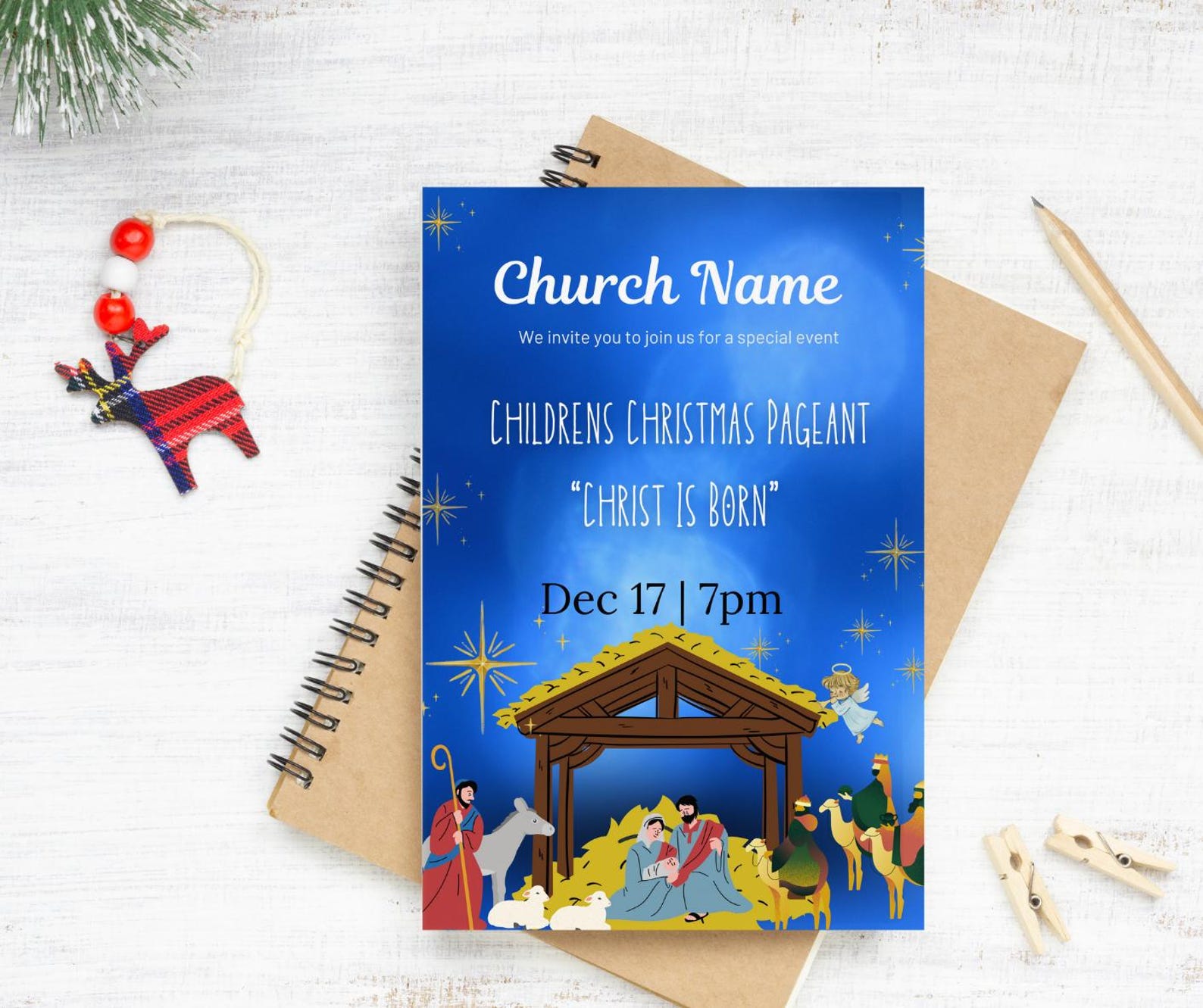 Editable Church Christmas Flyer| Church Play| Church Events| New Years ...