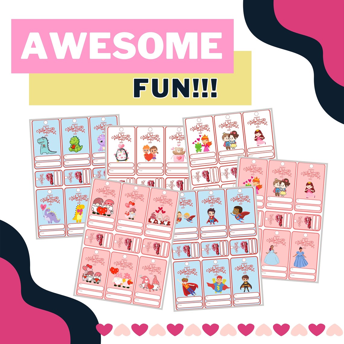 Printable Valentine Cards | Valentines Gift Tags| Valentine's Cards ...