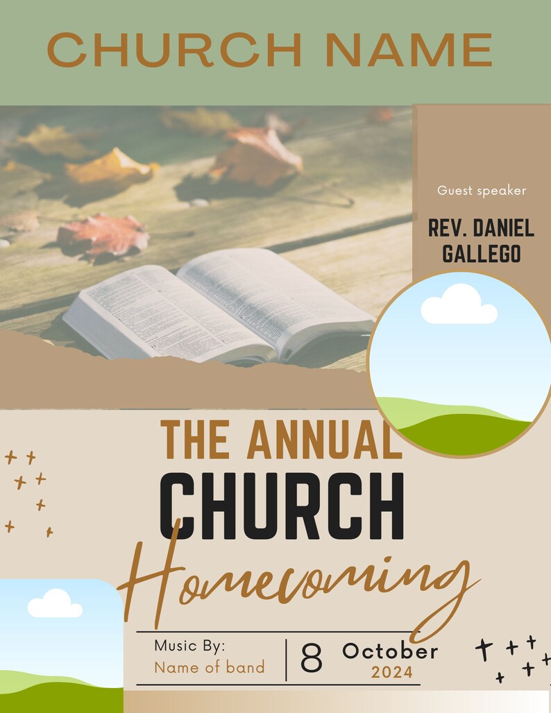 Church Homecoming Flyer| Church Events Flyer | Fall Event Flyer ...
