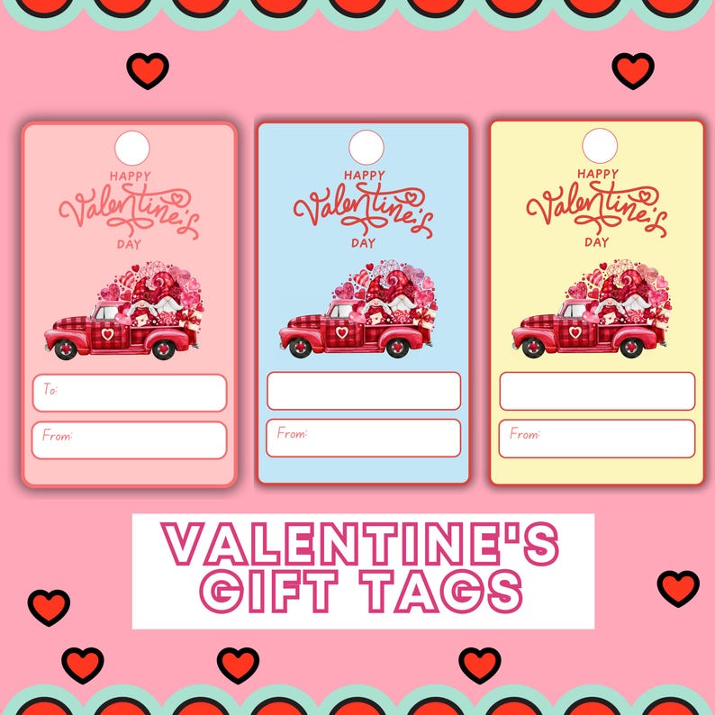 Printable Valentine Cards | Valentines Gift Tags| Valentine's Cards ...