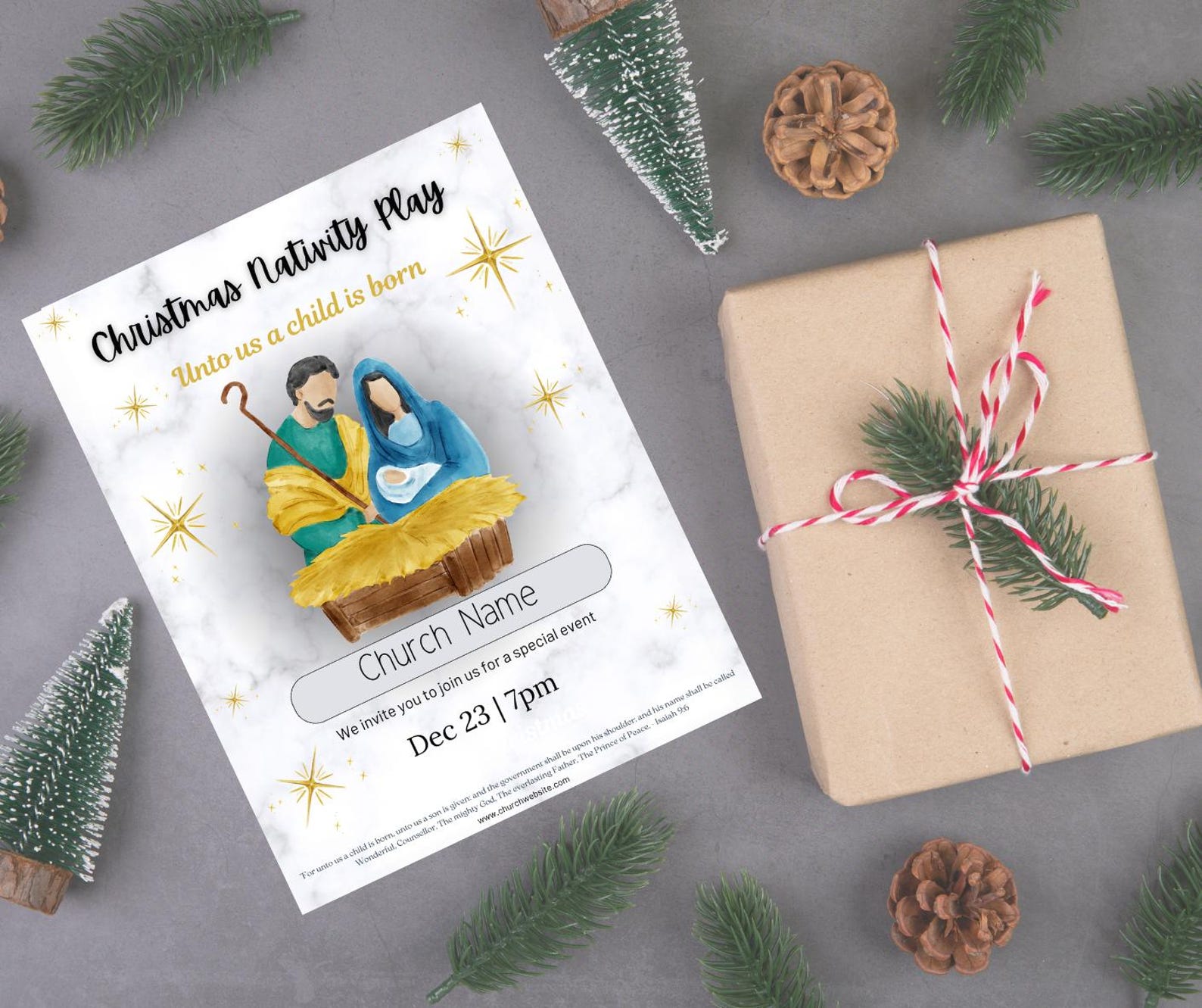 Editable Church Christmas Flyer| Church Play| Church Events| New Years ...