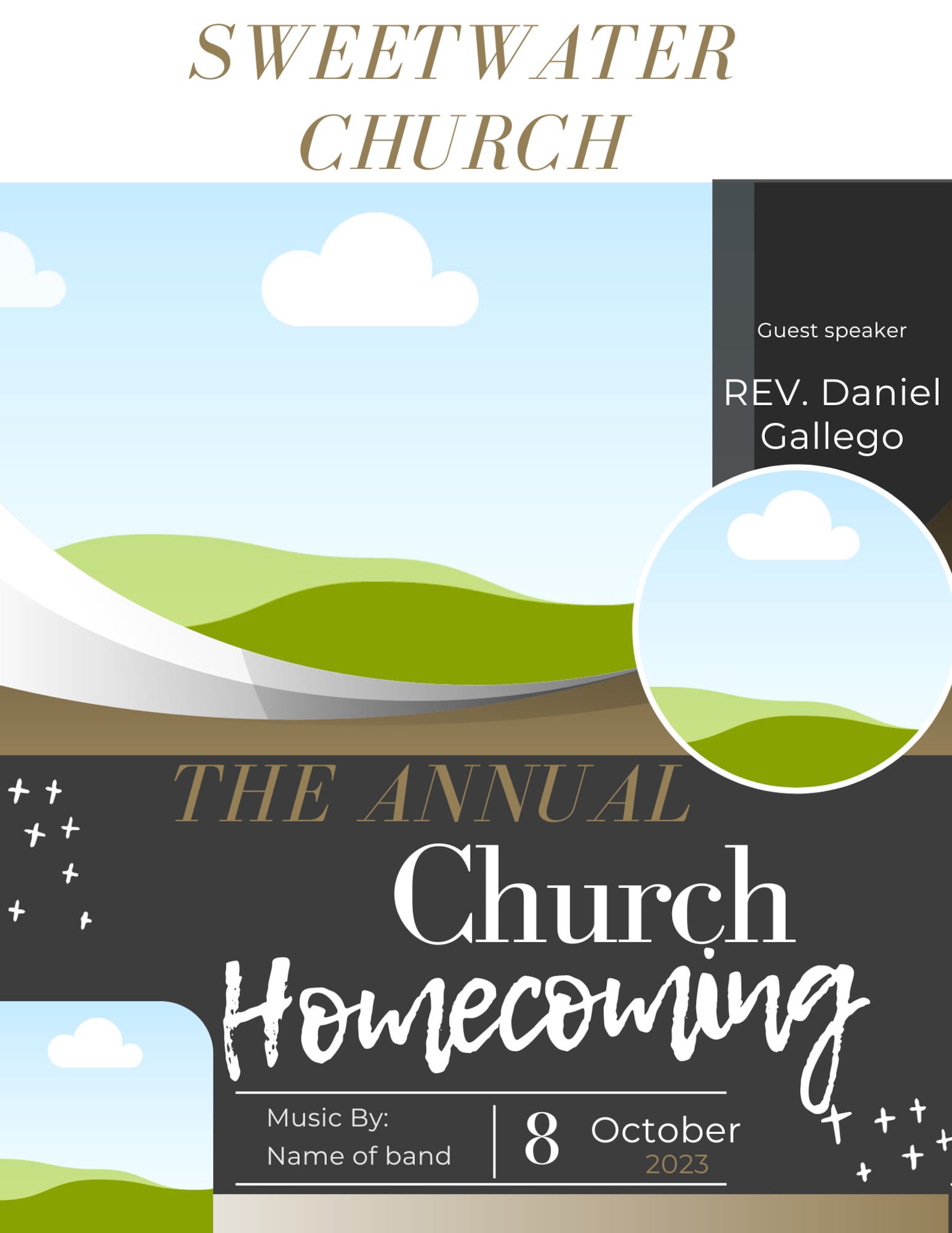 Elegant Church Homecoming Flyer| Mockup Template| Editable Template ...