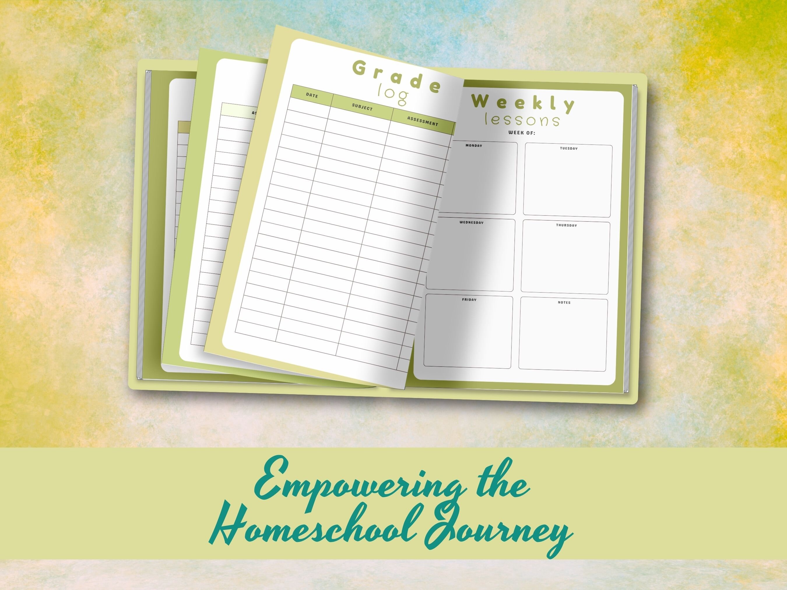 100pg HOMESCHOOL Planner Printable, Home School Teacher, Academic ...