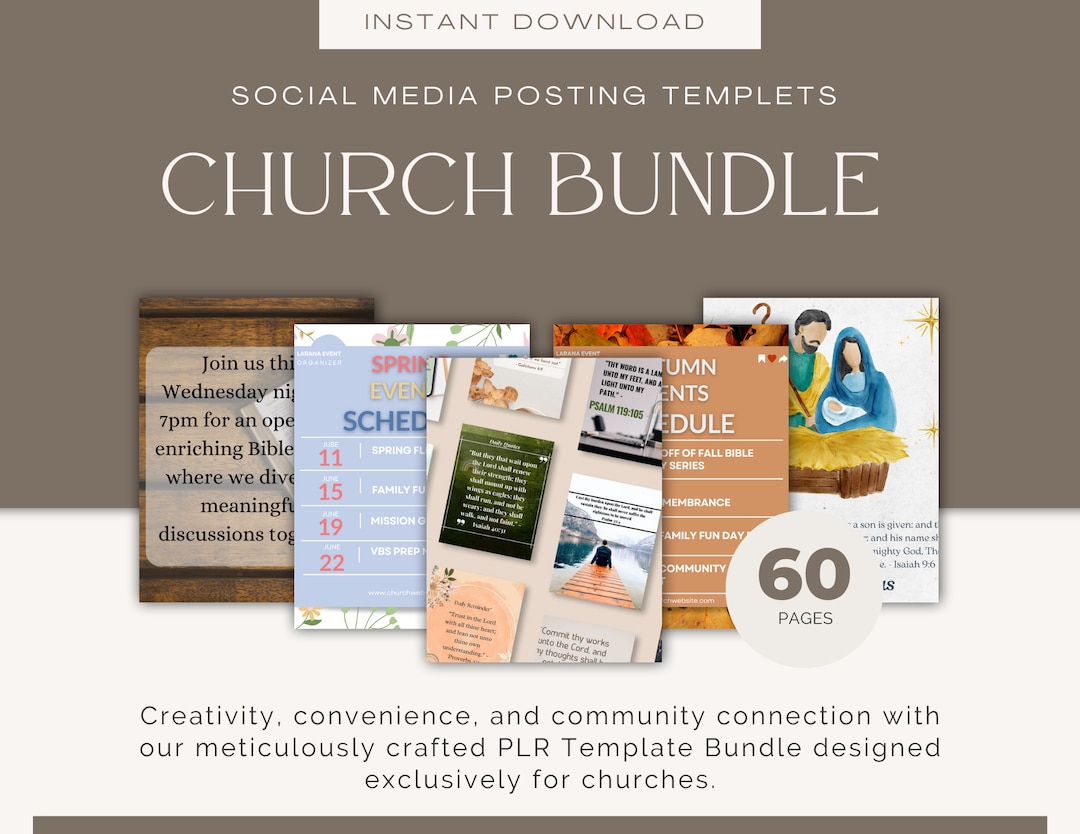 Church Social Media Posts Templates | Church Templates | Church Social ...