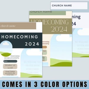 Church Homecoming Flyer| Mockup Template| Editable Template | Edit in ...