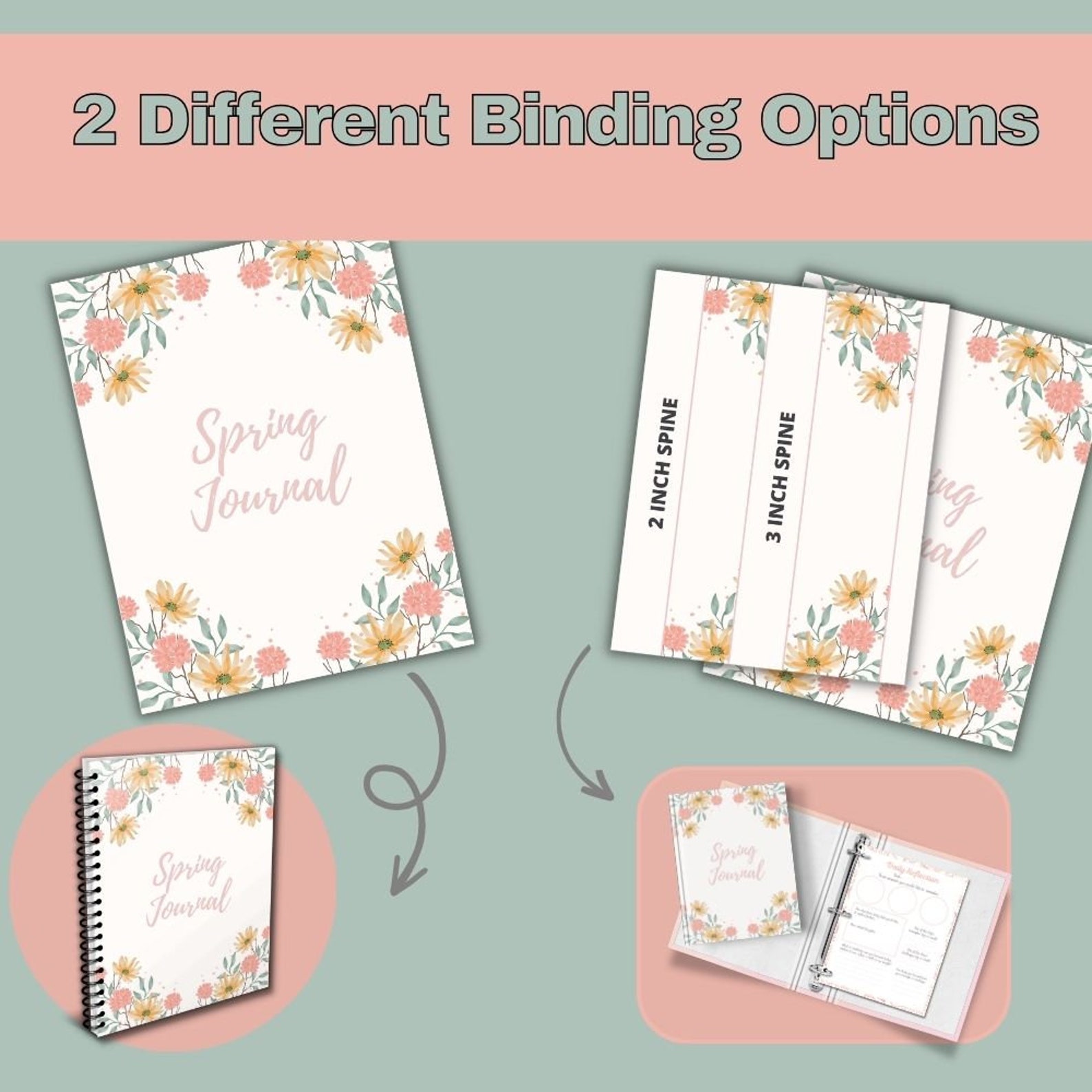Spring Floral Journal Printable Spring Planner| Journal Prompts ...