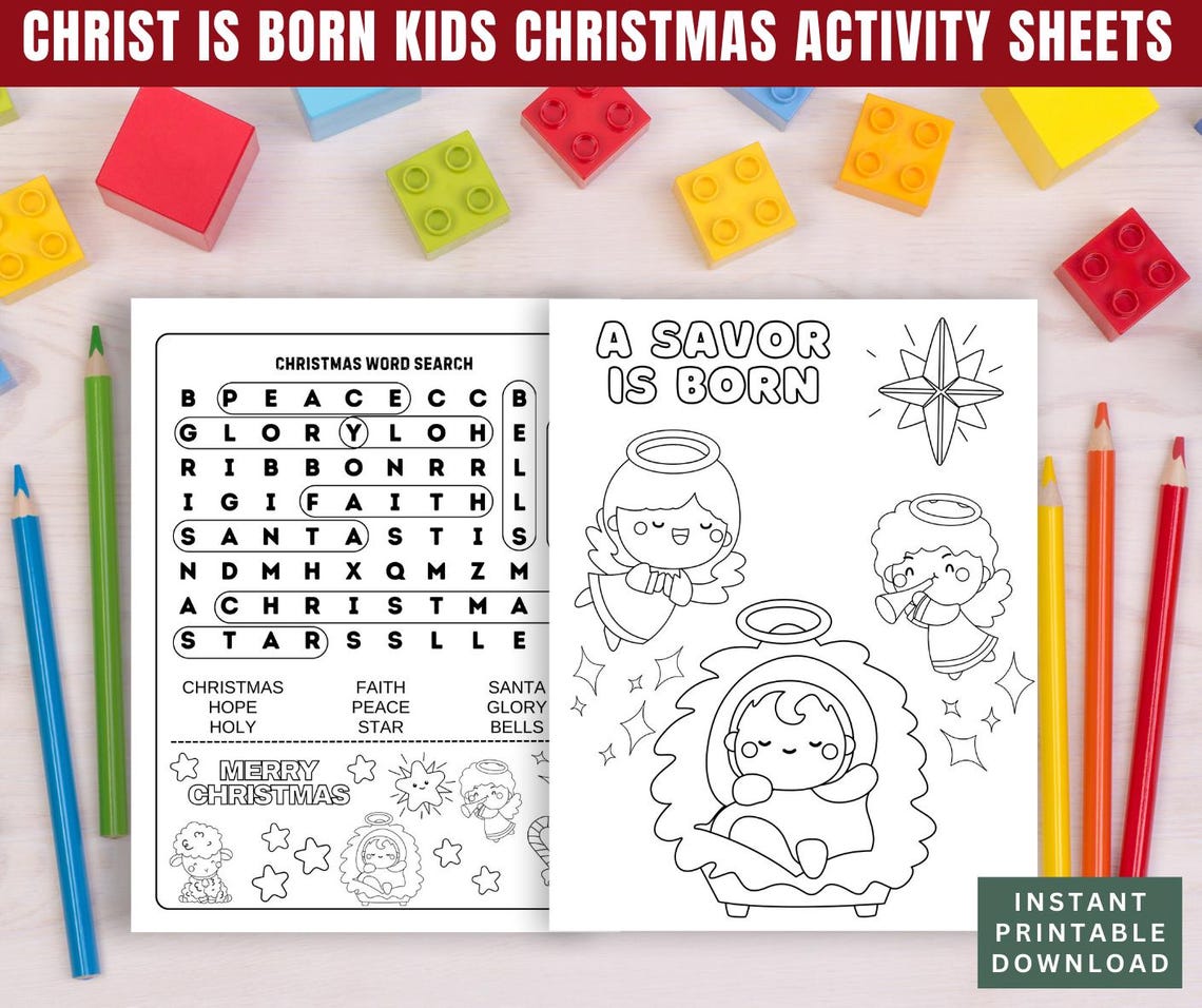 Kids Nativity Christmas Activity Bundle | Classroom Activities and ...