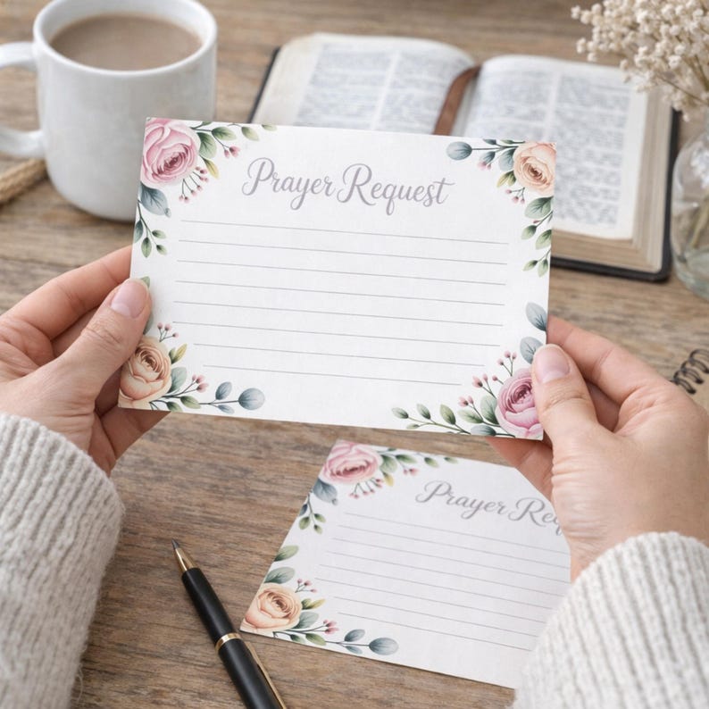 Printable Prayer Request Cards, Bible Scripture Cards, Christian ...