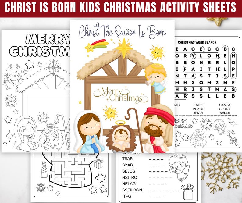 Kids Nativity Christmas Activity Bundle | Classroom Activities and ...