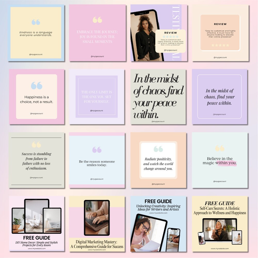 70 Social Media Post Templates Marketing Templates Instagram Engagement ...