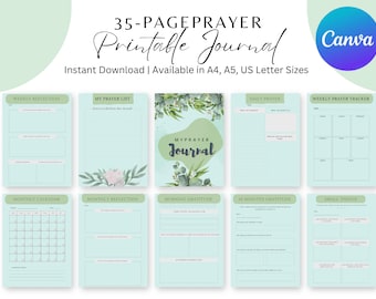 Prayer Journal Printable Bible Study Guide Gratitude Journal Digital ...